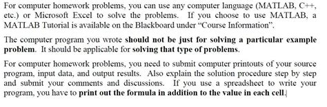For Computer Homework Problems You Can Use Any