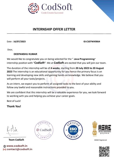 Deepanshu Kumar On Linkedin Codsoft Codsoft Codsoft Internshipopportunity