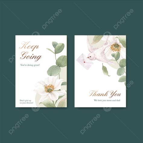 Card Template With Cottagecore Flowers Concept Template Download On Pngtree