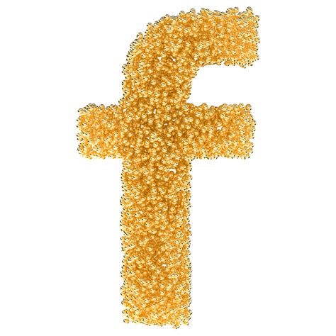 Ball Font F Small Gold 3d 41280820 Png