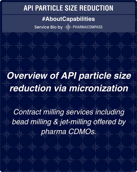 Api Particle Size Reduction Micronization And Milling Cdmo