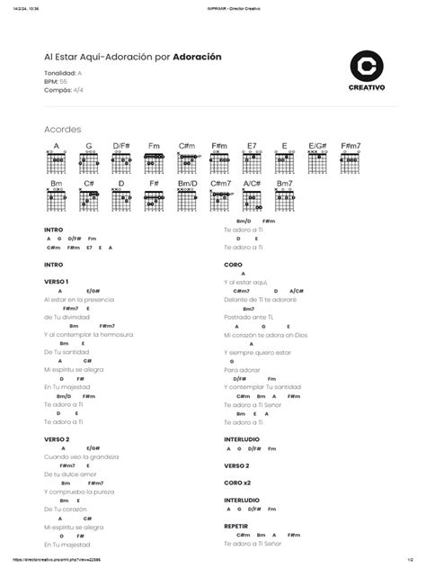 Acordes De Al Estar Aquí Pdf