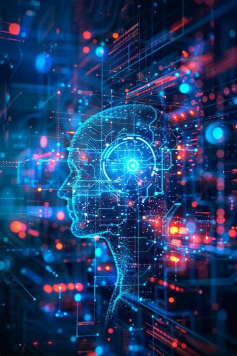 Illustration Of Ai Technology With Machine Learning Algorithms Neural