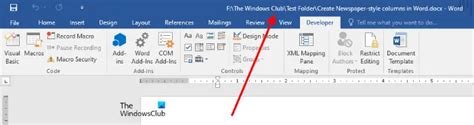 How To Show File Path On Title Bar In Excel And Word