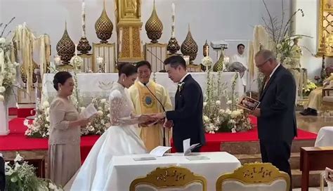 ปาย สิตางค์ ควงแฟนหนุ่ม นิก ธนิก ลั่นระฆังวิวาห์