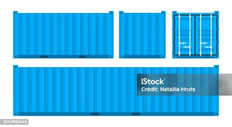 파란색 화물 컨테이너를 설정합니다 화물 운송 배송 및 운송 벡터 일러스트 레이 션 20에 대한 스톡 벡터 아트 및 기타 이미지 20 40 강철 Istock
