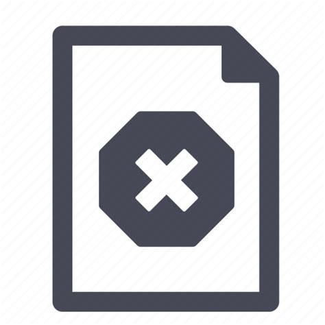 Delete Document Error File Missing Remove Unavailable Icon