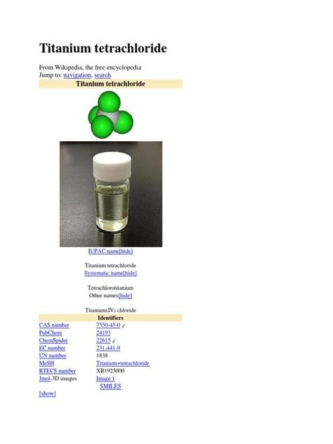 Ticl4 Inorganic Chemistry Organic Chemistry