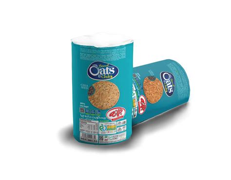 بیسکویت جو دو سر حاوی دانه چیا و پودر نارگیل جُـمانه