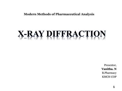 Xray Diffraction Instrumentation Ppt