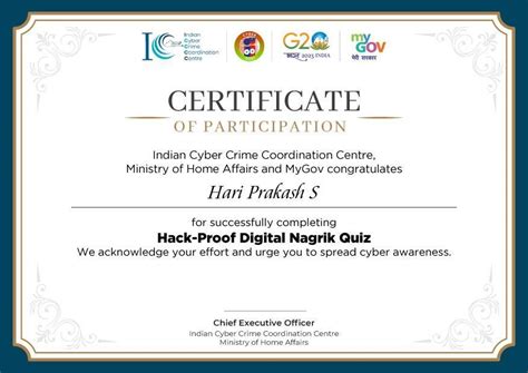 S Hari Prakash On Linkedin I Have Successfully Completed Hack Proof