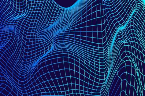 Premium Vector Abstract Technology Wave Of Particles Big Data Visualization