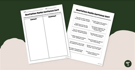 Free Printable Quotation Mark Worksheets Free Printables