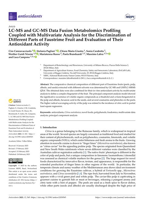 pdf lc ms and gc ms data fusion metabolomics profiling coupled with