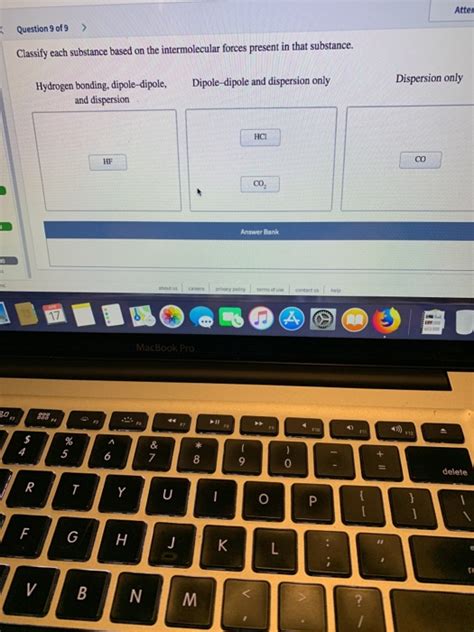 Solved Atter Question Of Classify Each Substance Based On Chegg Com