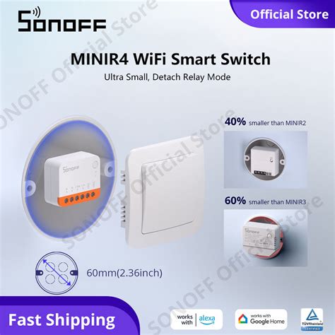 Sonoff Minir4 Tiny Wifi Smart Light Switch 10a Mini Smart Switch Detach Relay Mode Esp32 Chip