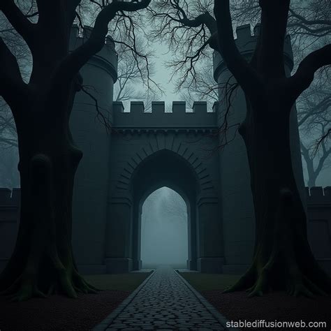 Dark Castle With Gothic Architecture Stable Diffusion Online