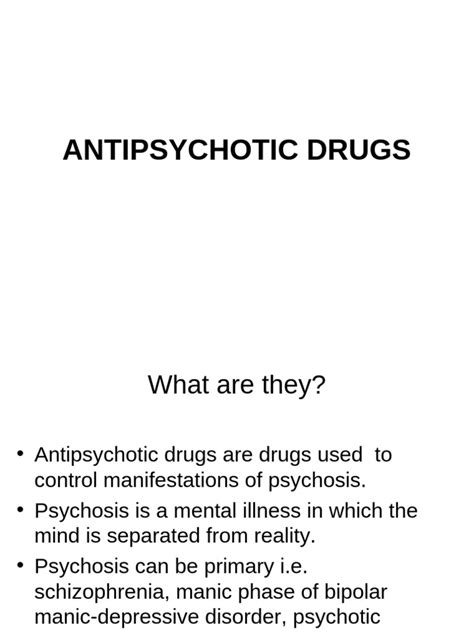 Antipsychotic Drugs 2 Pdf Schizophrenia Psychosis