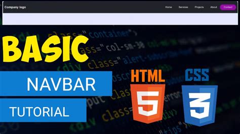 Navbar Css Design Tutorial Step By Step Html Css Navigation Bar Guide Youtube