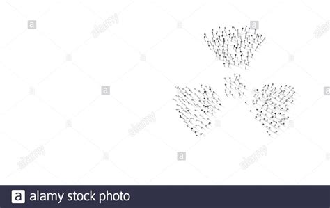3d Rendering Of Nails In Shape Of Symbol Of Radiation Sign With Shadows
