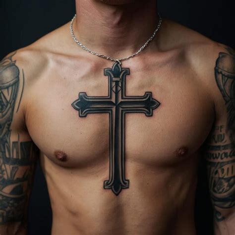 61 Simple Cross Tattoo Ideas For Men On Chest To Impress