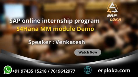 Sap Mm Internship Demo 3 To 8 Years Level Preparation Realtime