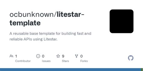 Github Ocbunknownlitestar Template A Reusable Base Template For Building Fast And Reliable
