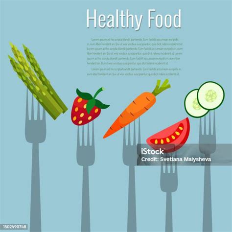 야채 그리고 과일 포크에 건강 식품 벡터 일러스트 레이 션 개체 그룹에 대한 스톡 벡터 아트 및 기타 이미지 개체 그룹 건강한 식생활 고추류 Istock