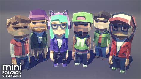 Polygon Mini City Characters Pack Game Assets Find The Unity Asset