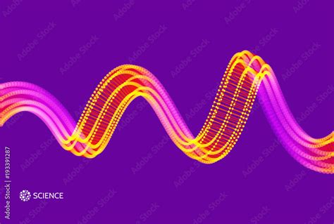 Wavy Background Array With Dynamic Particles Composition With Motion Effect D Technology