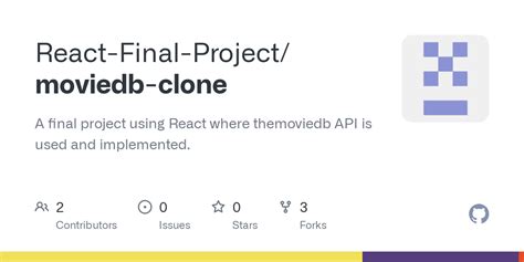 Github React Final Projectmoviedb Clone A Final Project Using React Where Themoviedb Api Is