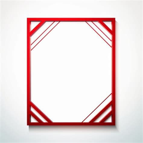 Premium Ai Image A Red Frame On A White Background