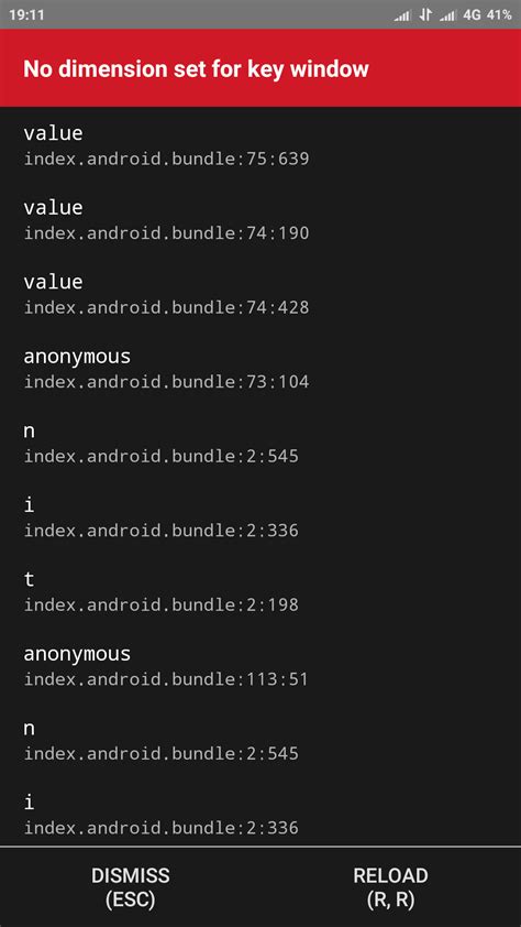 e reactnativejs no dimension set for key window · issue 27625