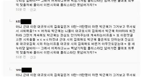 촛불집회 폄하 댓글 알바 의혹 글 온라인 확산