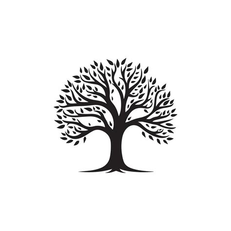 Black Tree Icon Isolated On White Background Vector Illustration 35907872 Vector Art At Vecteezy