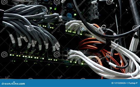 LED Port Status Is Blink Network Gigabit Switch For High Speed Network In Data Center Room