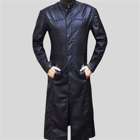 Matrix Keanu Reeves Coat Neo Leather Black Coat
