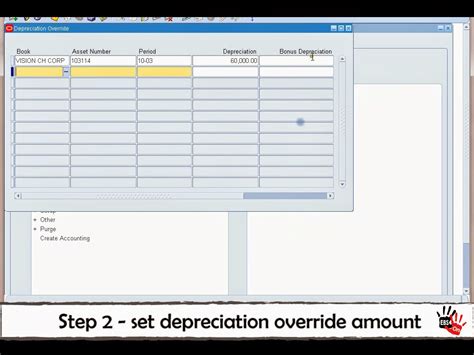 Oracle EBS Hands On How To Setup And Use Depreciation Override In