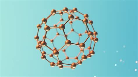 Seamlessly Loopable Animation Fullerene Carbon Molecules Black