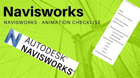 Navisworks Animation Checklist Model Coordination Youtube