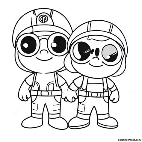 Adventurous Mikey And Jj Coloring Page Coloring Pages Com