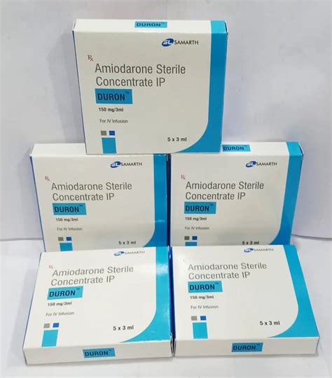 Amiodarone Duron 150mg Injection At ₹ 29 Vial Amiodarone Hcl Injection In Nagpur Id 12586803773
