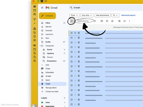 how to delete all emails in gmail