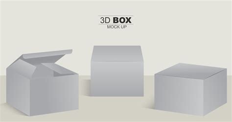 Cajas Mockups Con Diferentes Vistas Y Estilos Cajas Abiertas Y Cerradas