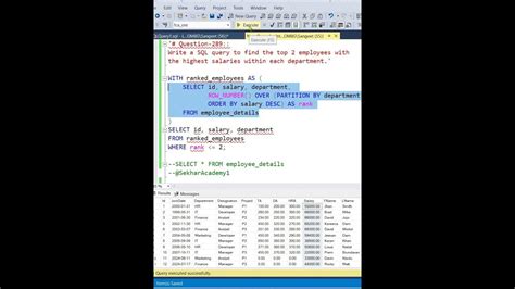 Sql Interview Question 289 Shorts Ytshorts Youtubeshorts Sql
