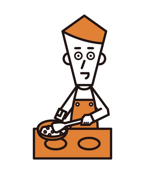 요리사 남성 의 그림 무료 일러스트 소재집 Kukukeke