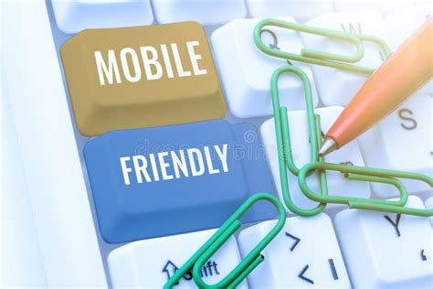 Text Showing Inspiration Mobile Friendly Internet Concept Website Is Designed To Display On A