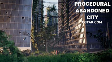 Blender城市废墟建筑楼房生成器节点资产预设 Abandoned City Generator Geometry Nodes Cgtar Cg艺站