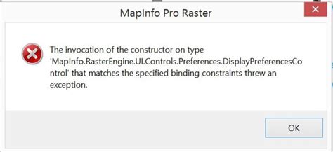 resolving mapinfo pro raster error crash when accessing raster tools
