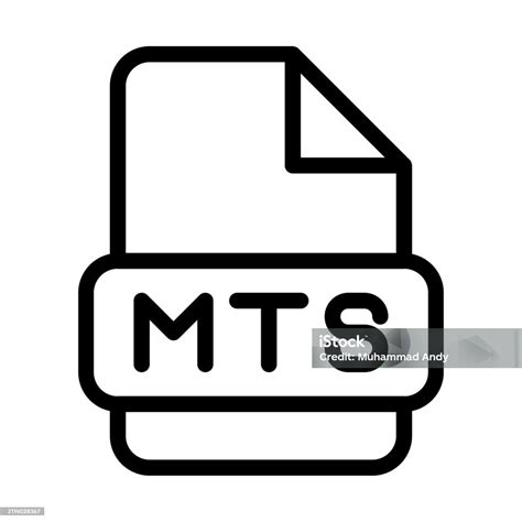 Mts File Icon Type Files Sign Outline Symbol Design Icons Format Type Data Vector Illustration